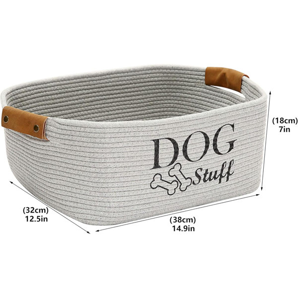 Archie & Oscar™ Square Dog Toy Basket Storage Cotton Rope Storage ...