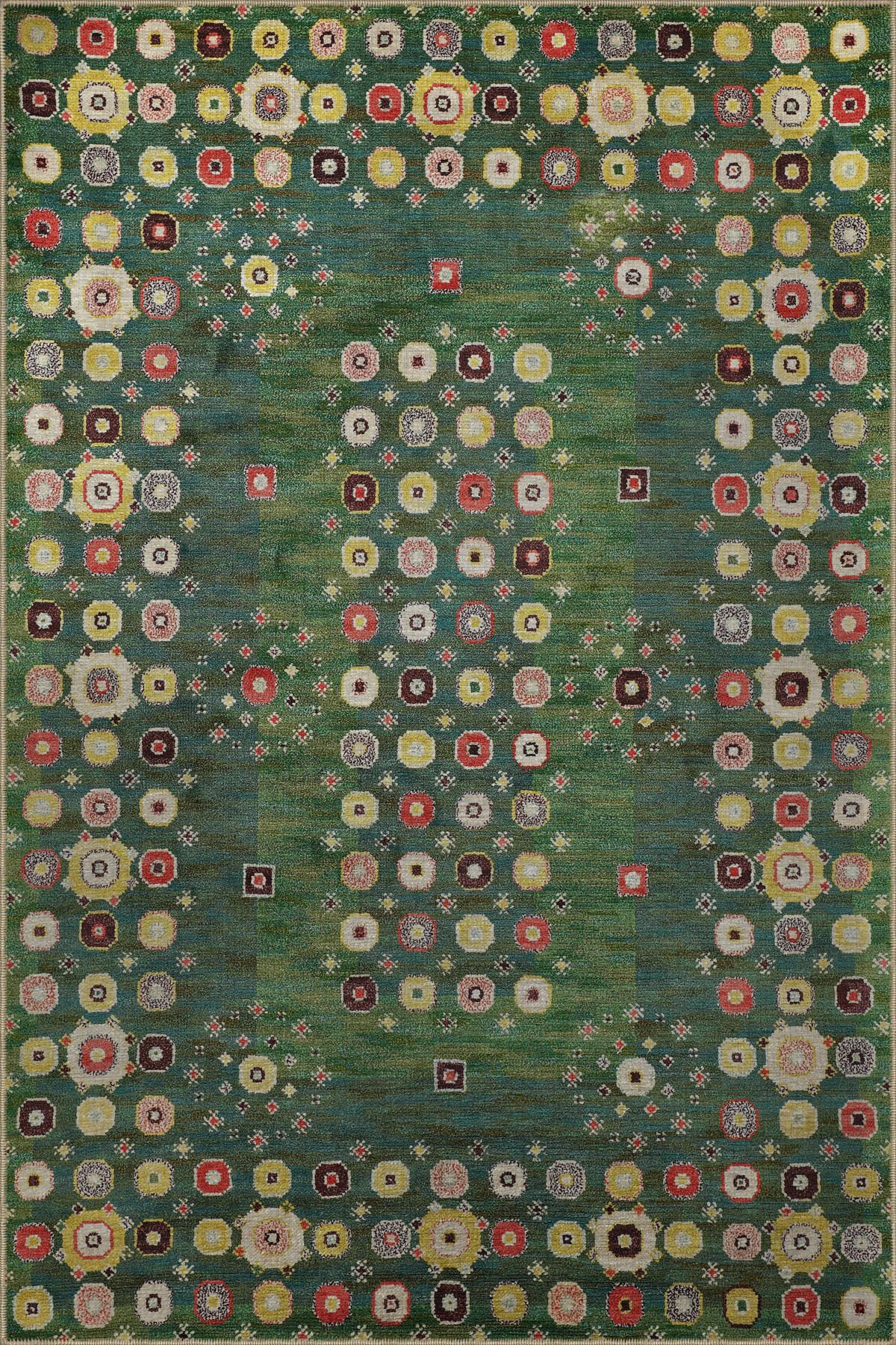 Orren Ellis Green Themed Mixed Figure Floral Patterned Creative Modern ...