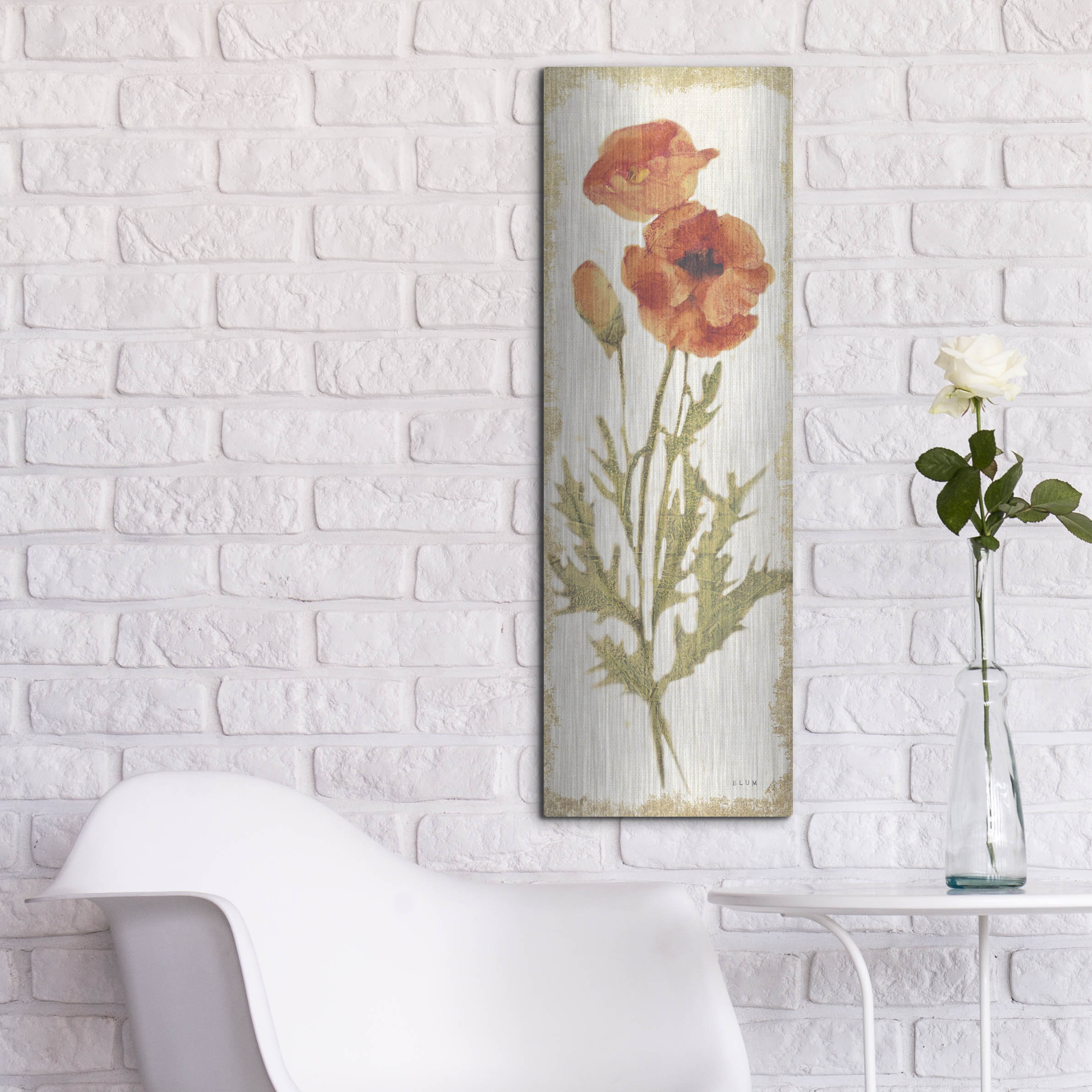 Lark Manor™ 'Poppy Panel Light' by Cheri Blum Metal Wall Art | Wayfair
