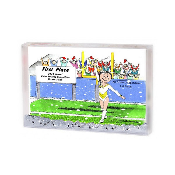 Printed Perfection Personalized Baton Twirler - Female Snow Globe Frame ...