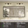 Ebern Designs Molly Beveled Edge Metal Framed Tempered Glass Wall ...