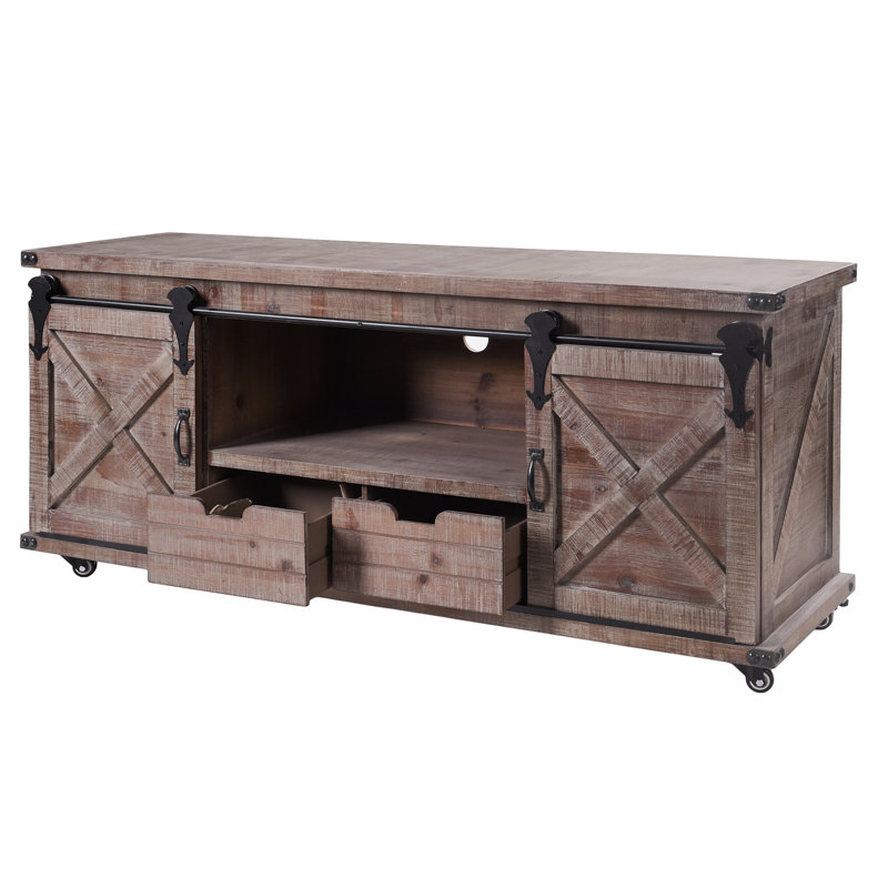 Laurel Foundry Modern Farmhouse® Howden Solid Wood TV Stand for TVs up ...