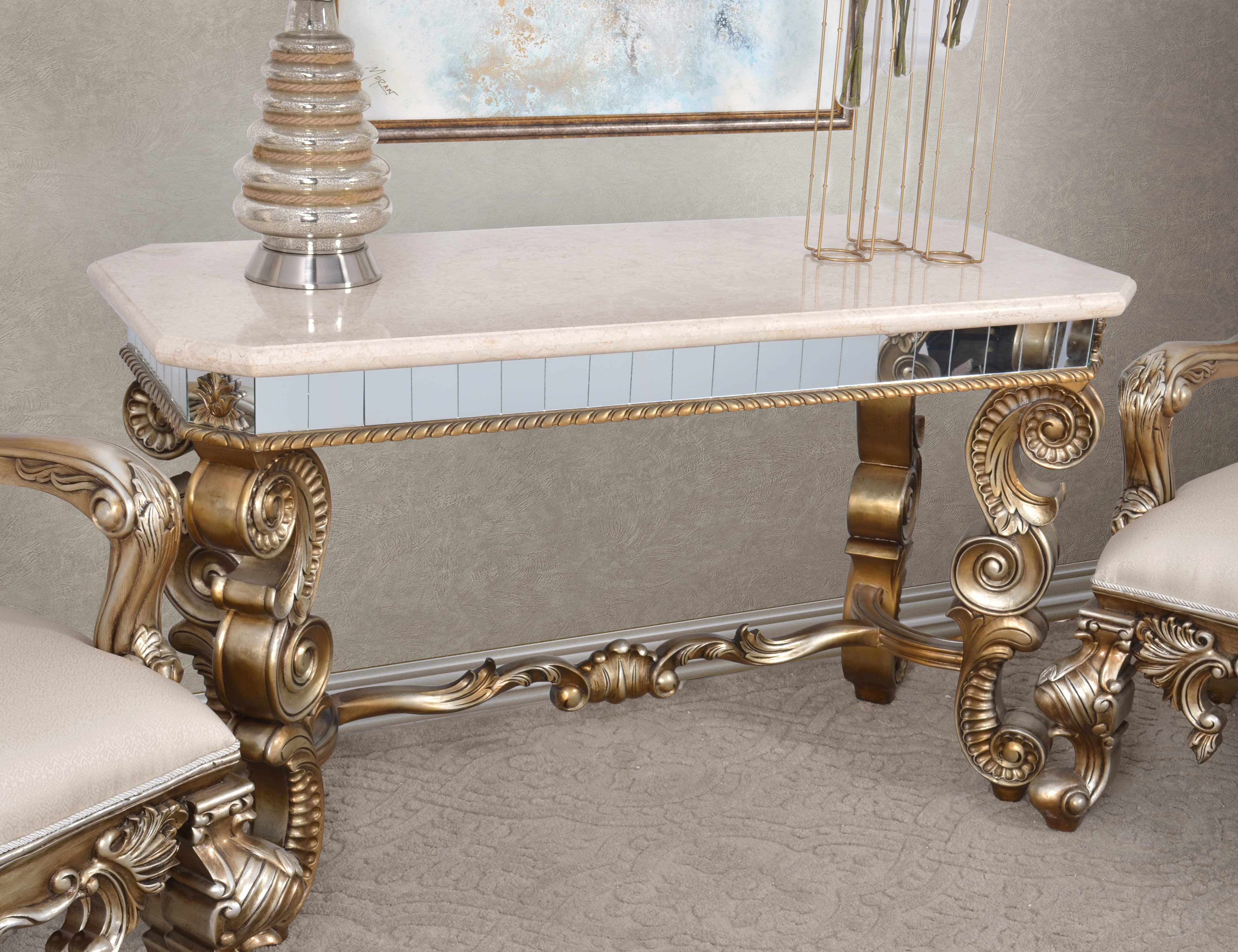 Rosdorf Park Elly-Mae Platine Bella Console Table | Wayfair
