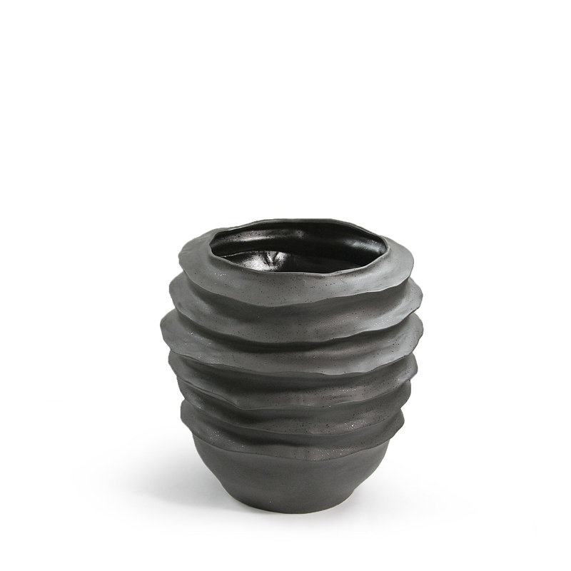 Latitude Run® Wavy Disk Ceramic Planter | Wayfair