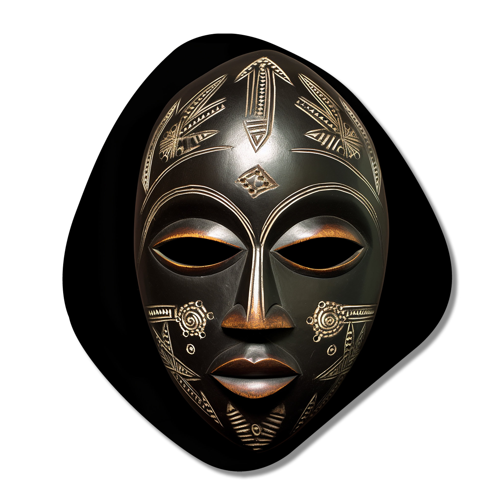Design Art Ethnical Traditional African Mask V - African Tribal Nebula ...