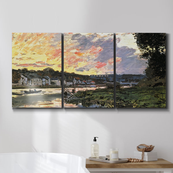 Winston Porter The Seine At Bougival In The Evening, 1870 On Canvas 3 ...