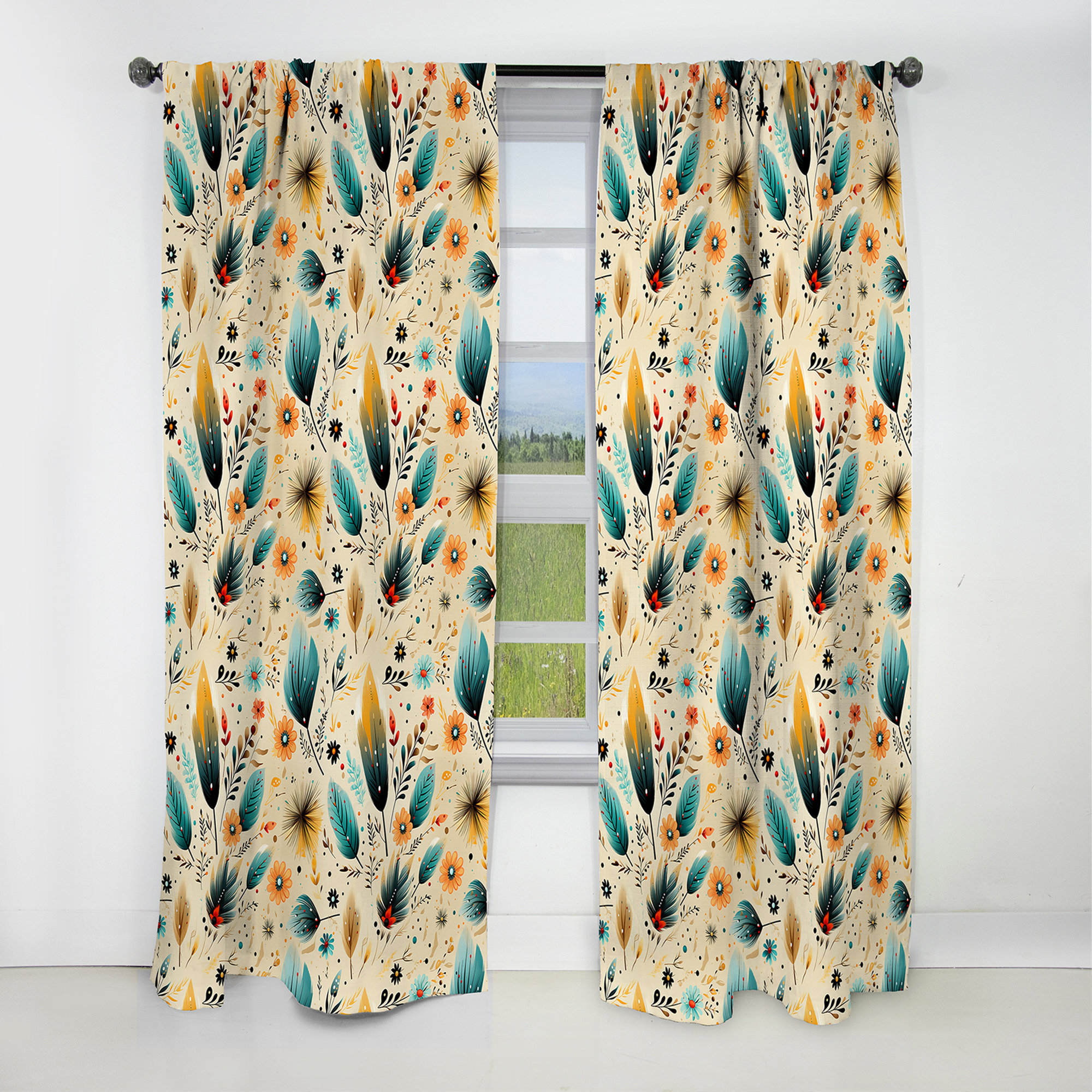 Design Art Gypsy Spirit Boho Pattern - Abstract Boho Curtain - Blackout ...