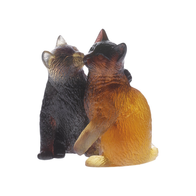 Daum Animal Universe Kittens Figurine | Perigold