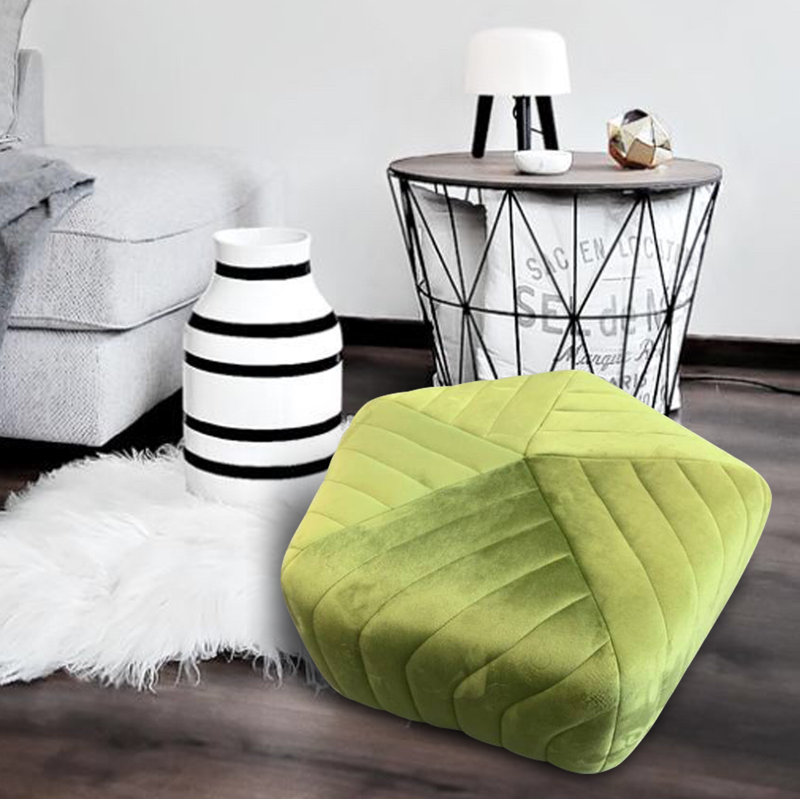 Everly Quinn 22'' Wide Velvet Tufted Pouf Ottoman | Wayfair