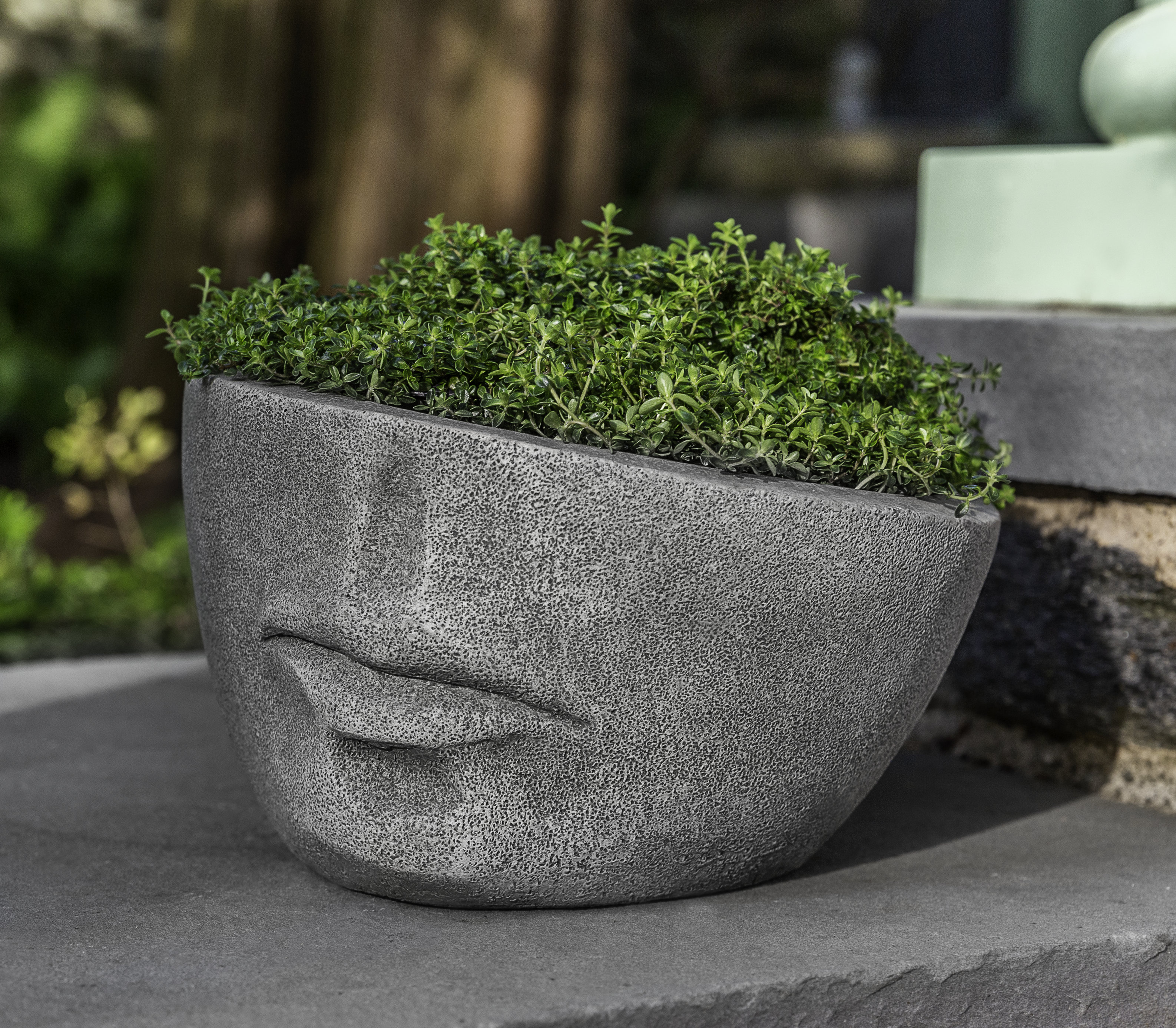 Campania International Faccia Cast Stone Statue Planter & Reviews | Wayfair