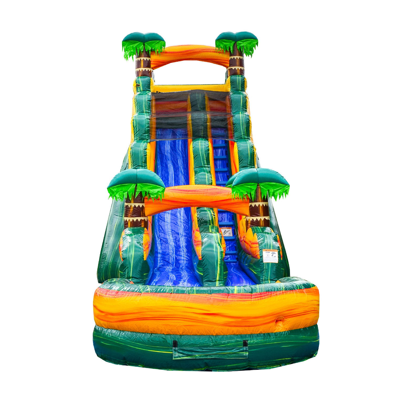 JumpOrange Cali Palms 15' X 36' Inflatable Water Slide With Detachable ...