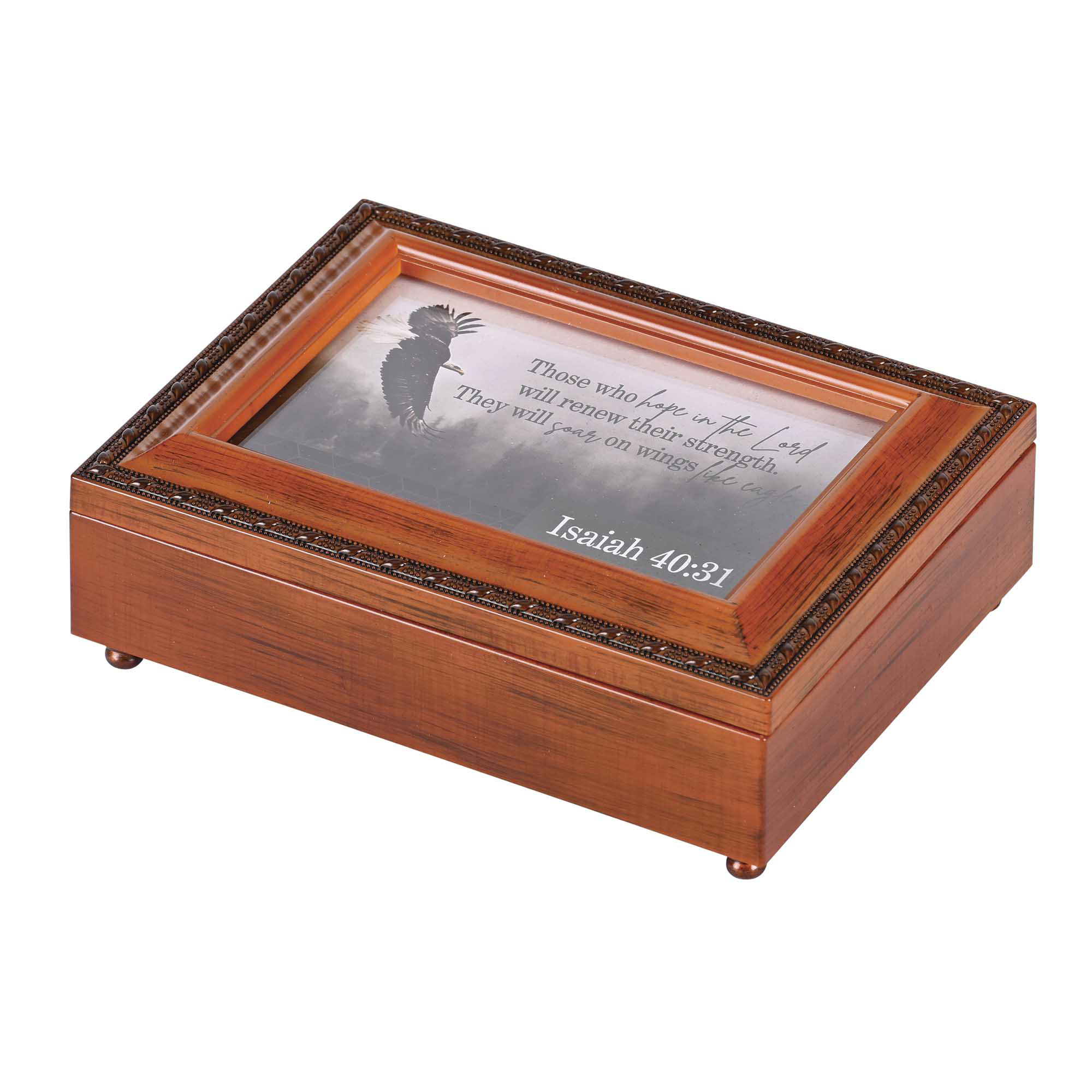 Red Barrel Studio® Music Box Eagle Isaiah 40:31 Eagles Wing | Wayfair