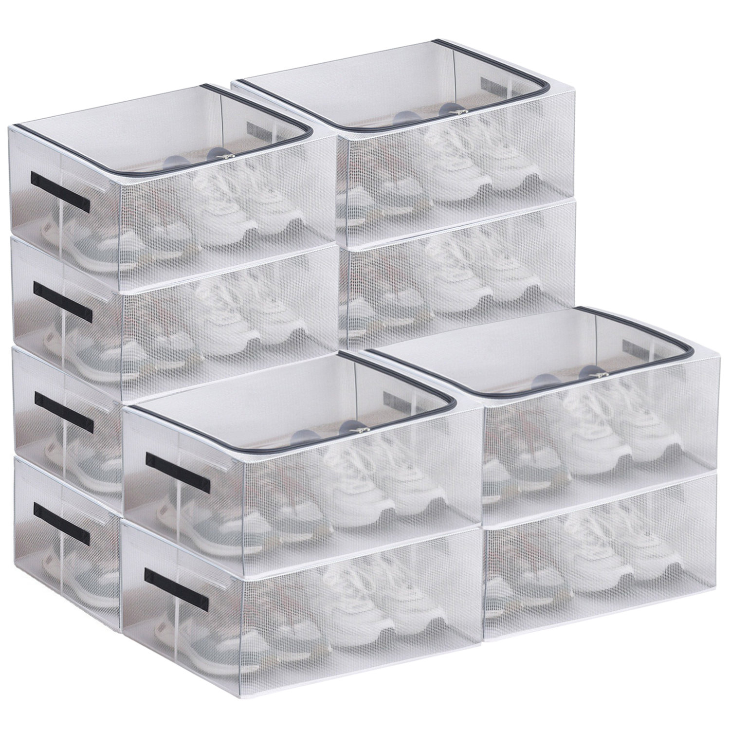 Rebrilliant 12pcs Stackable Shoe Storage Box | Wayfair
