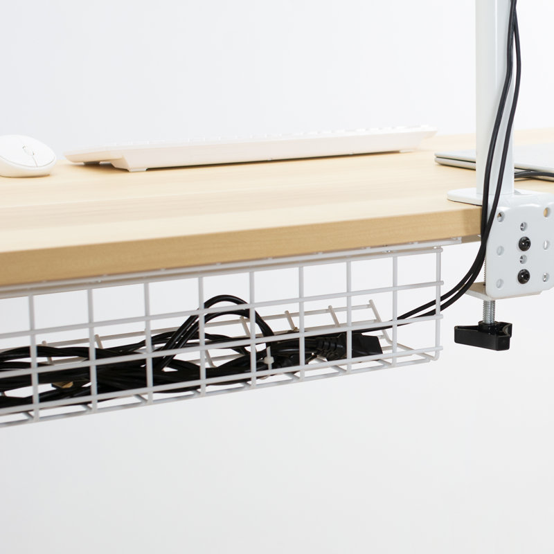 Vivo White Under Desk Cable Management Rack | Wayfair