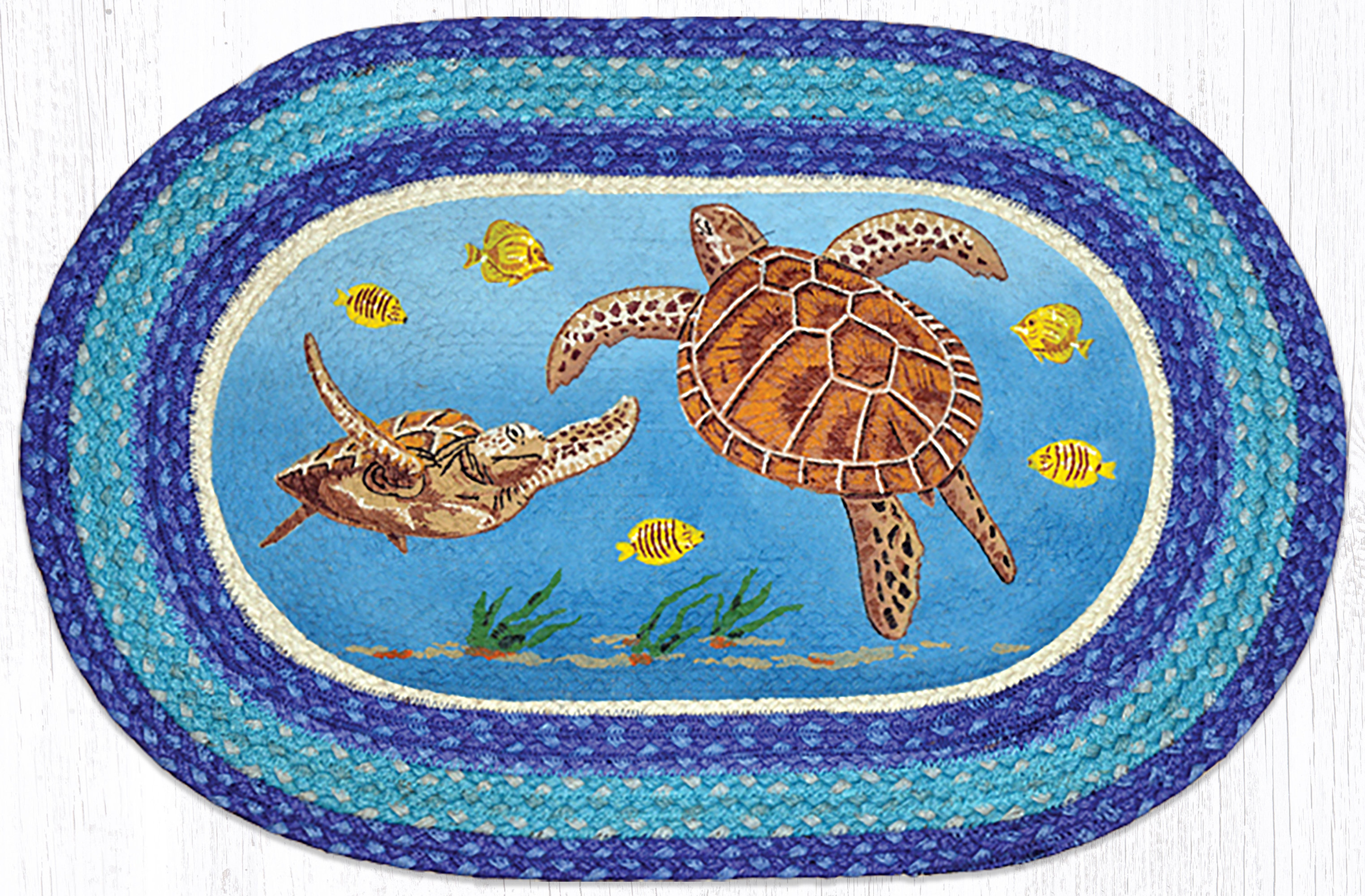 Earth Rugs Sea Turtle Printed Area Rug & Reviews | Wayfair