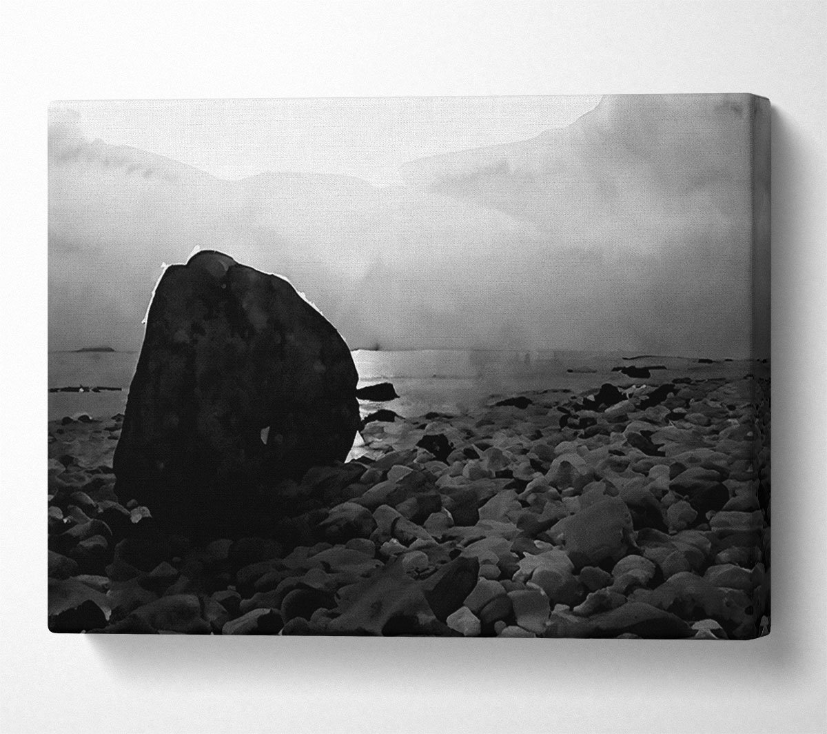 Alpen Home The Rock That Blocks The Sun B N W - Wrapped Canvas Art ...