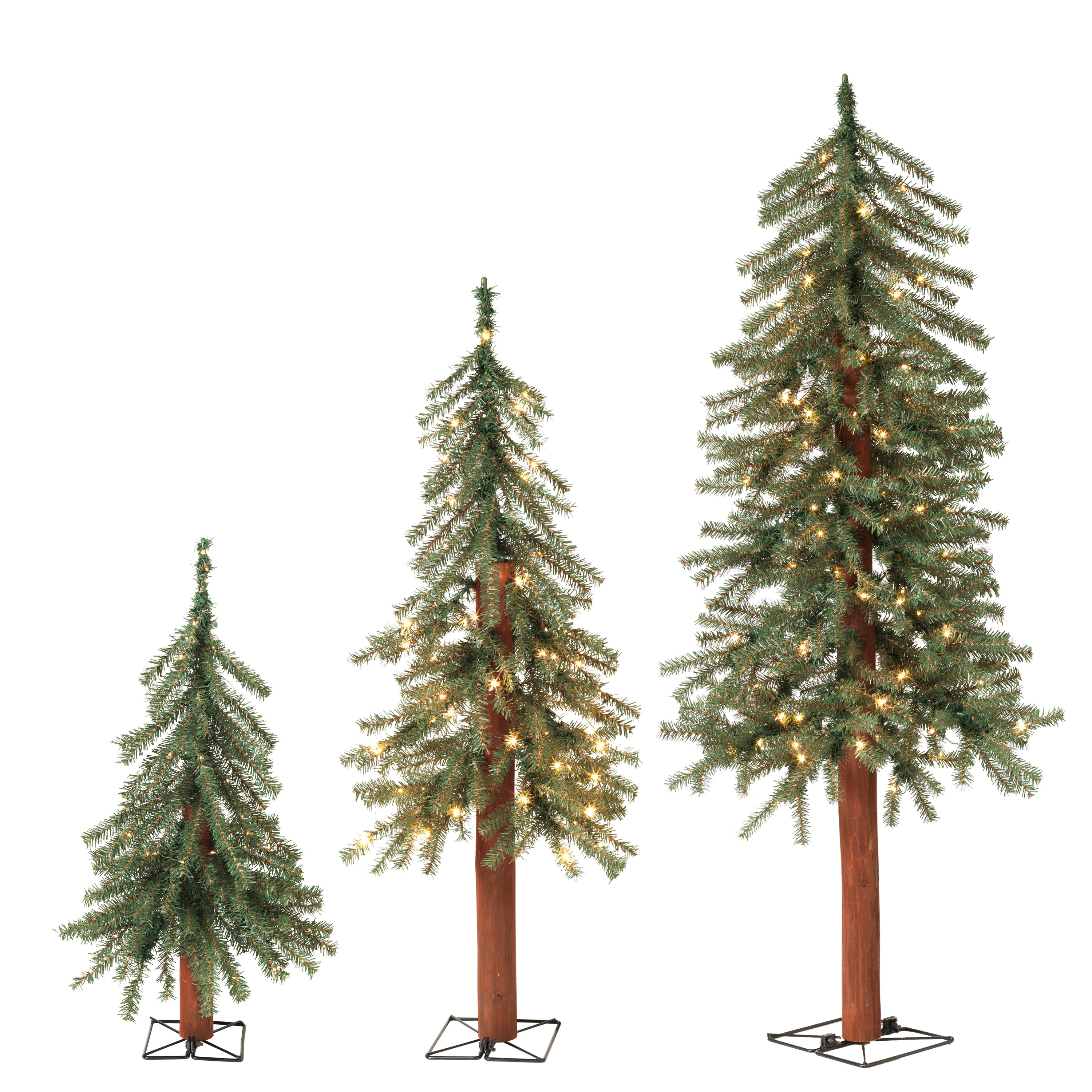 Sterling Inc. Elegant 3 Piece Battery Operated Alpine Tree Set With Led ...