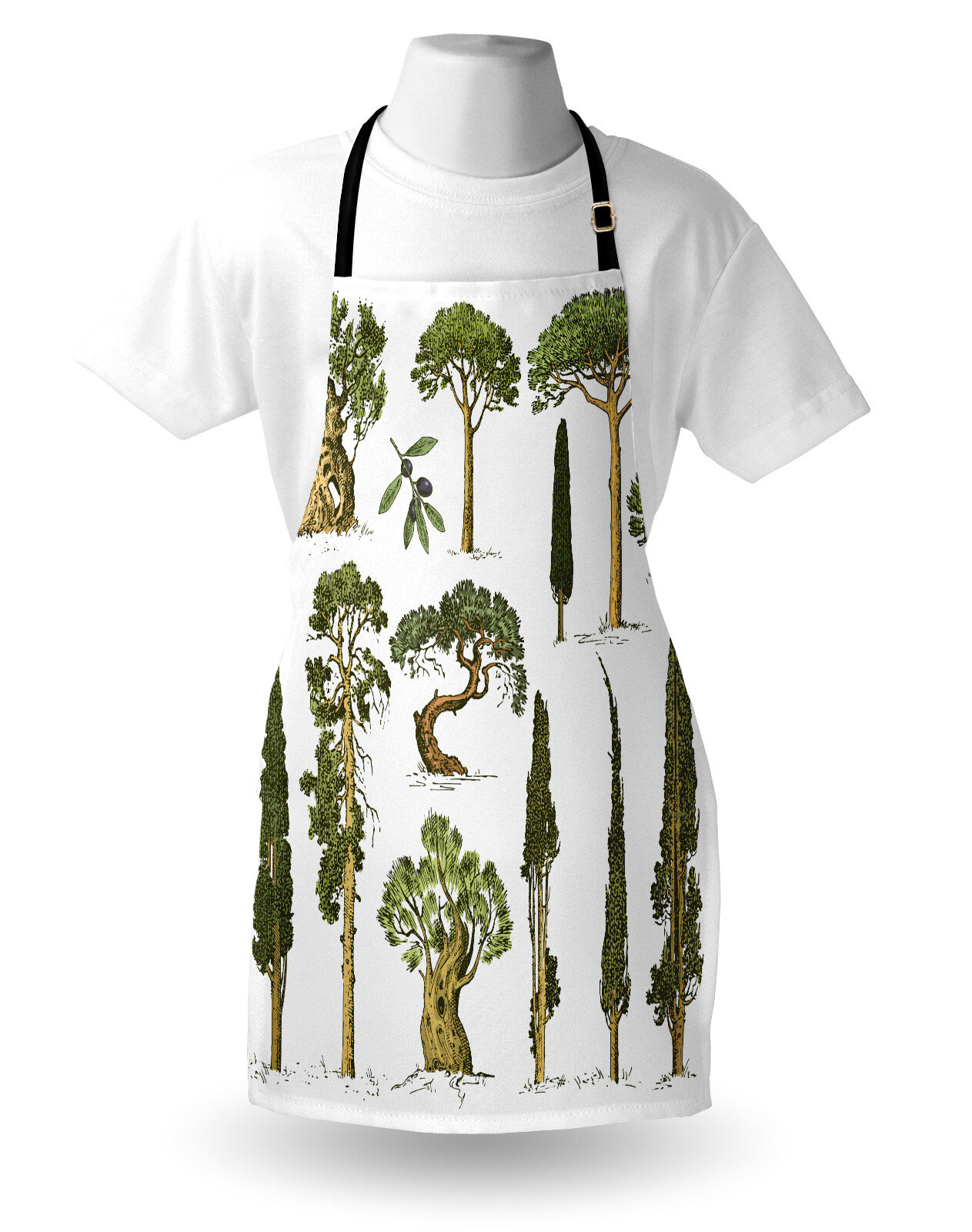 East Urban Home Tree Apron Unisex, Forest Growth Ecology, Adult Size ...