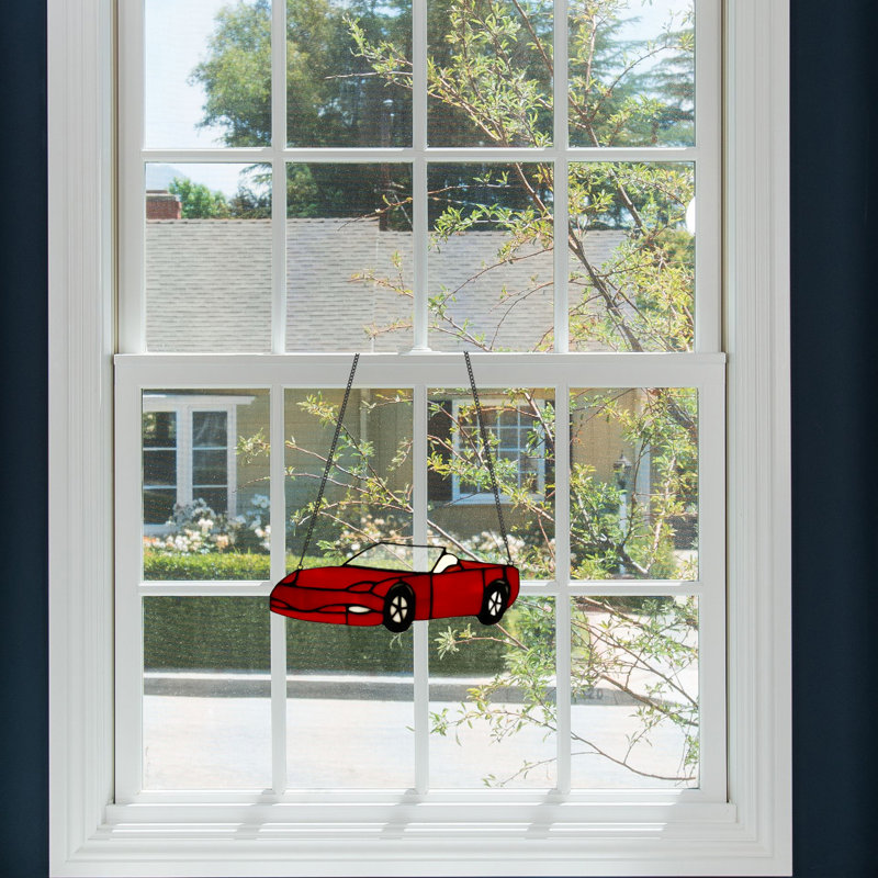 17 Stories 4.375"H Convertible Stained Glass Window Panel & Reviews ...