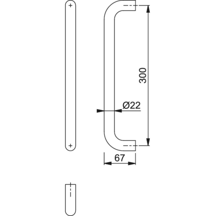 Symple Stuff Amarey Bolt Through Fix Pull Handle | Wayfair.co.uk