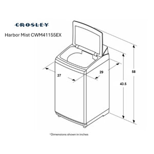 Crosley Appliances Crosley 4.1 Cu. Ft. Top-load Washing Machine, Harbor ...