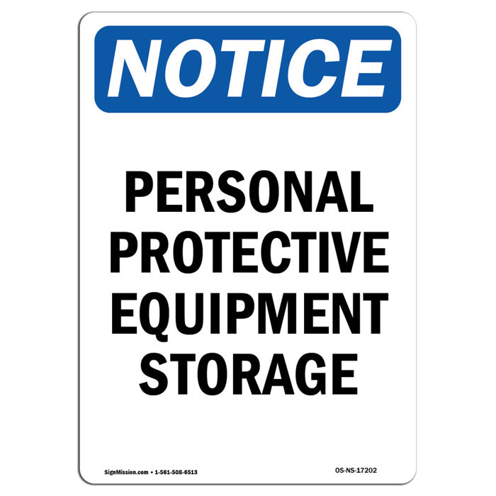 SignMission Personal Protective Equipment Storage Sign | Wayfair