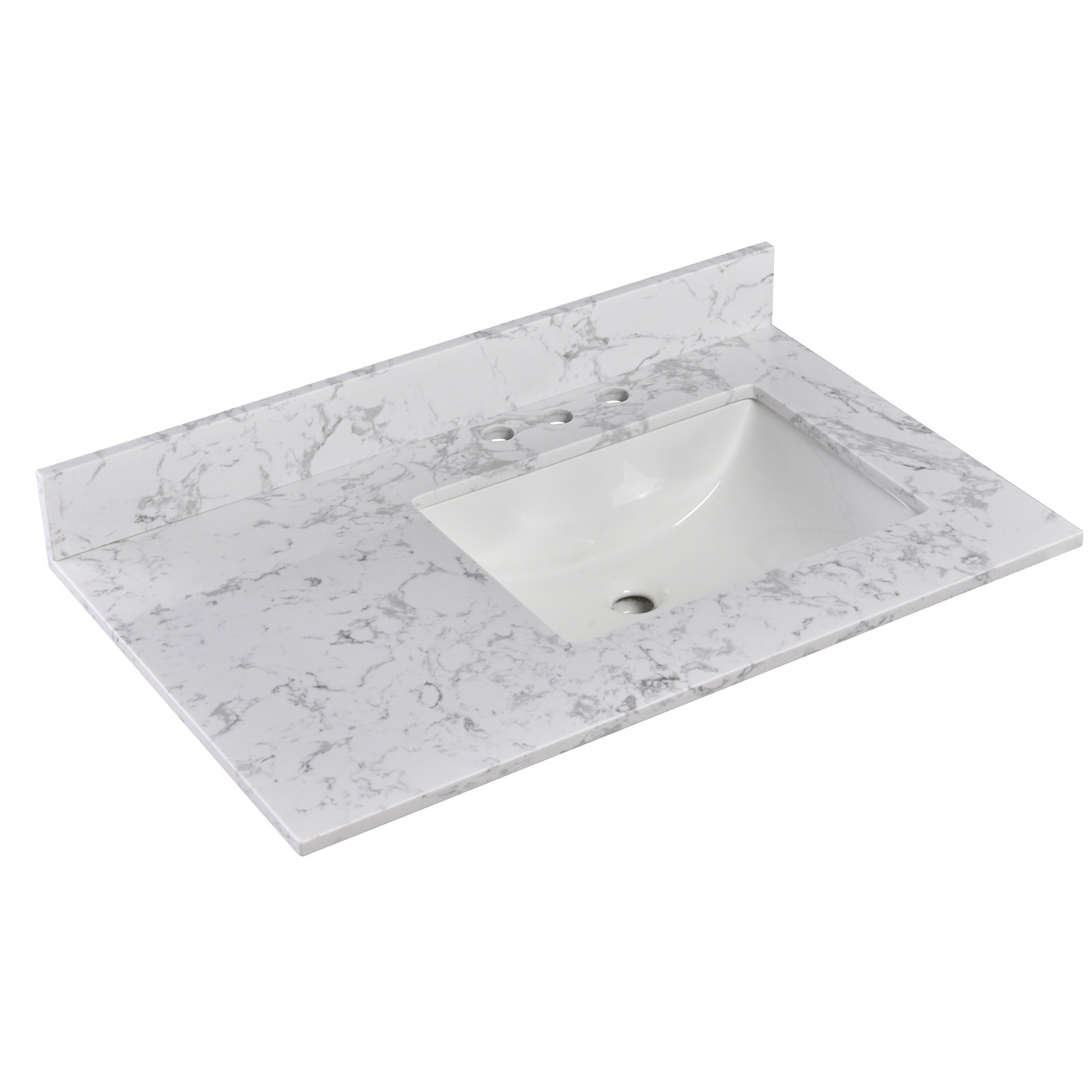 Bohuang 36'' Engineered Stone Single Bathroom Vanity Top with Sink– For ...