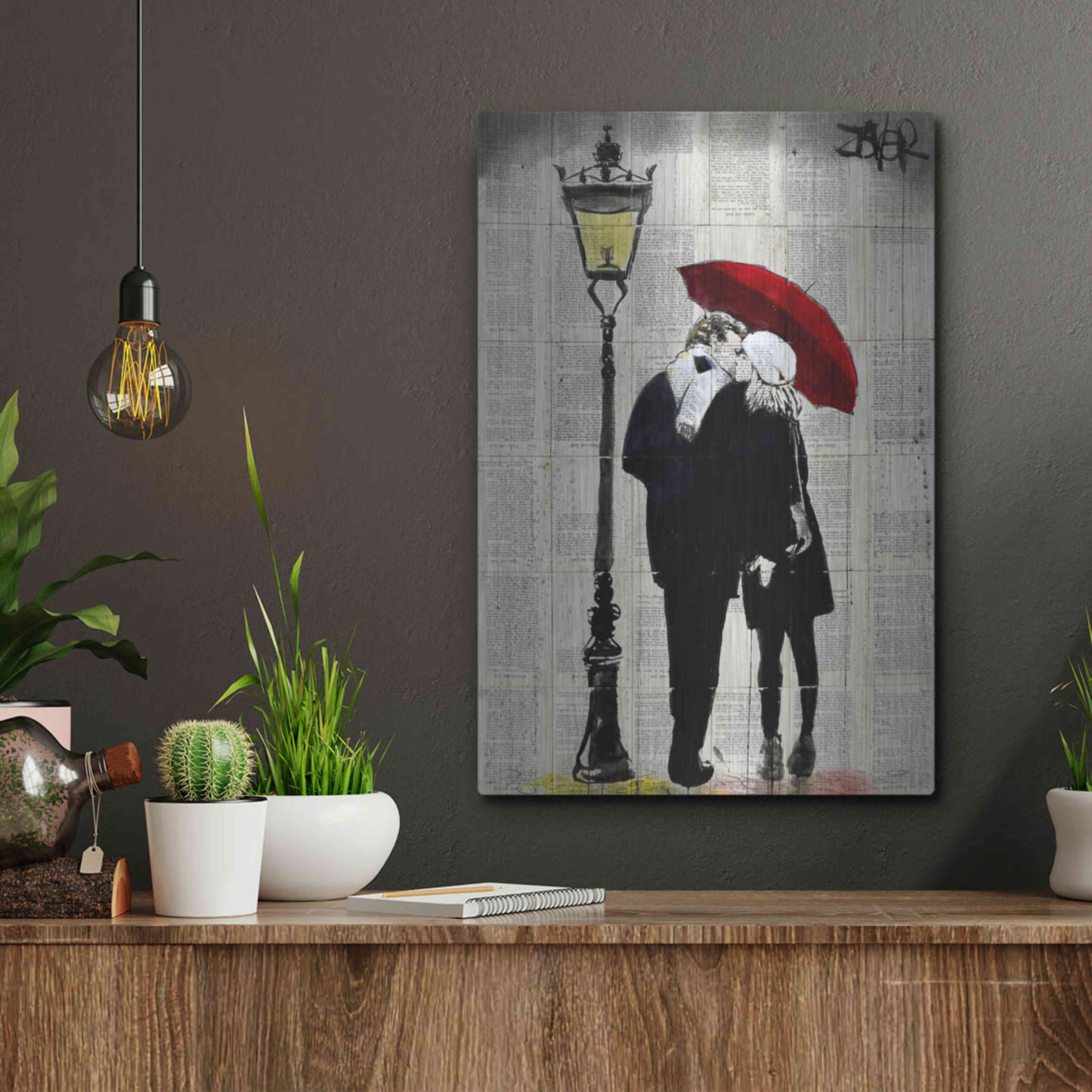 Ebern Designs Lamp Lovers' by Loui Jover, Metal Wall Art | Wayfair