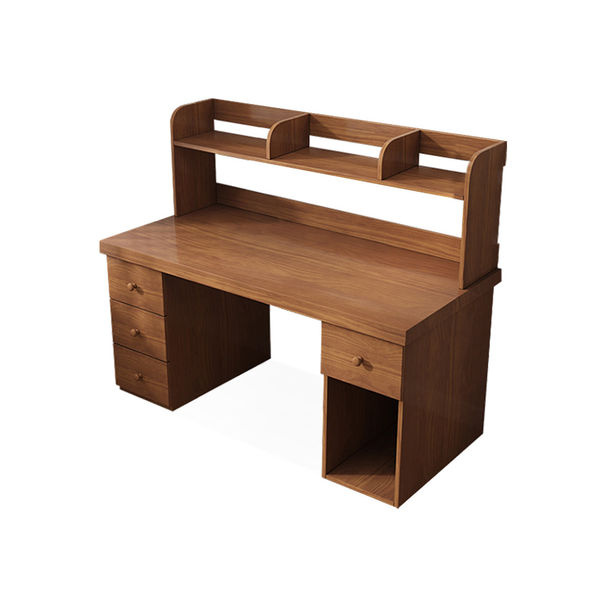 Cozynest Walnut Rectangular Solid Wood desks | Wayfair