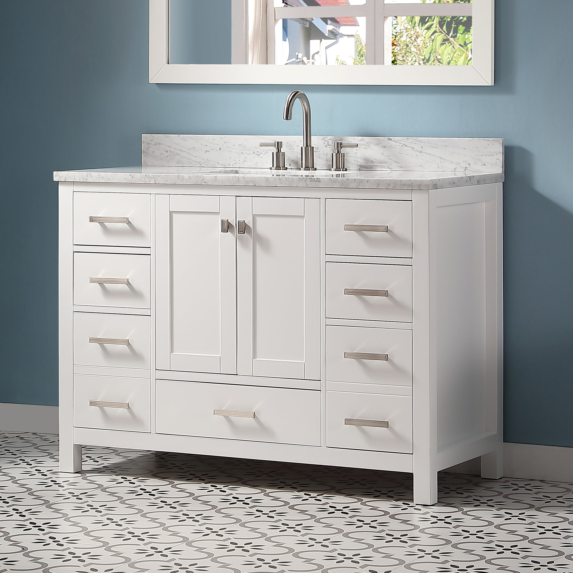 Supreme Wood Whitney 48'' Free-standing Single Bathroom Vanity with ...