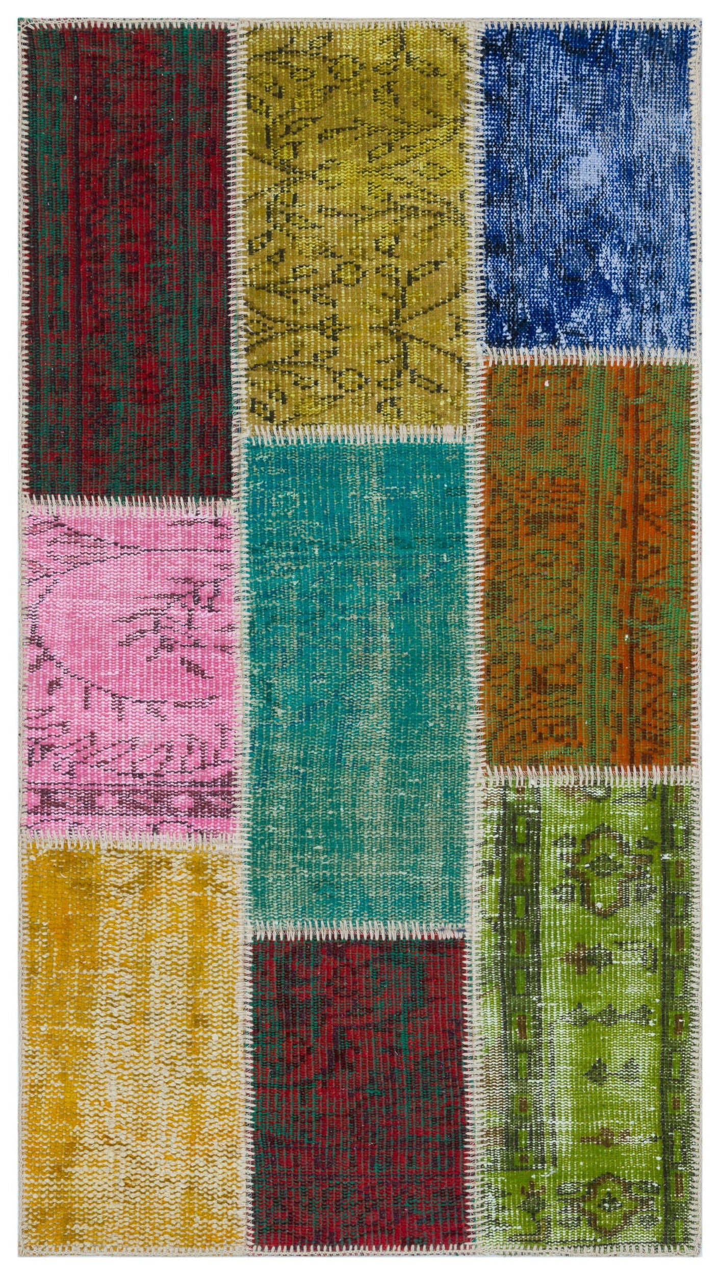 Lofy Iskece Beige Patchwork Wool Handmade Area Rug - Wayfair Canada