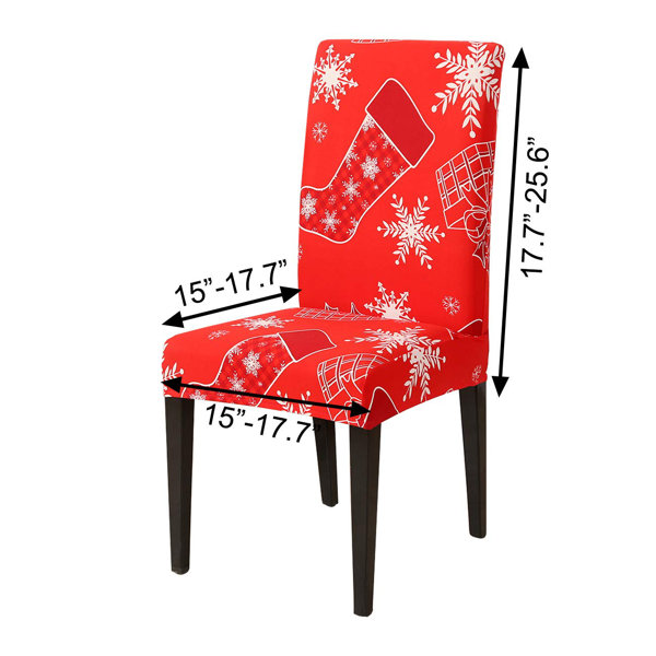 The Holiday Aisle® Box Cushion Dinning Chair Slipcover & Reviews | Wayfair