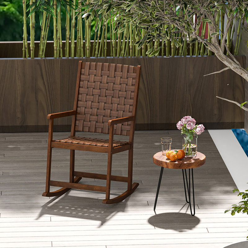 Union Rustic Kizi Solid Wood Rocking Chair | Wayfair