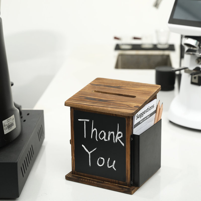 MyGift Solid Wood Suggestion Mailbox w/ Chalkboard | Wayfair