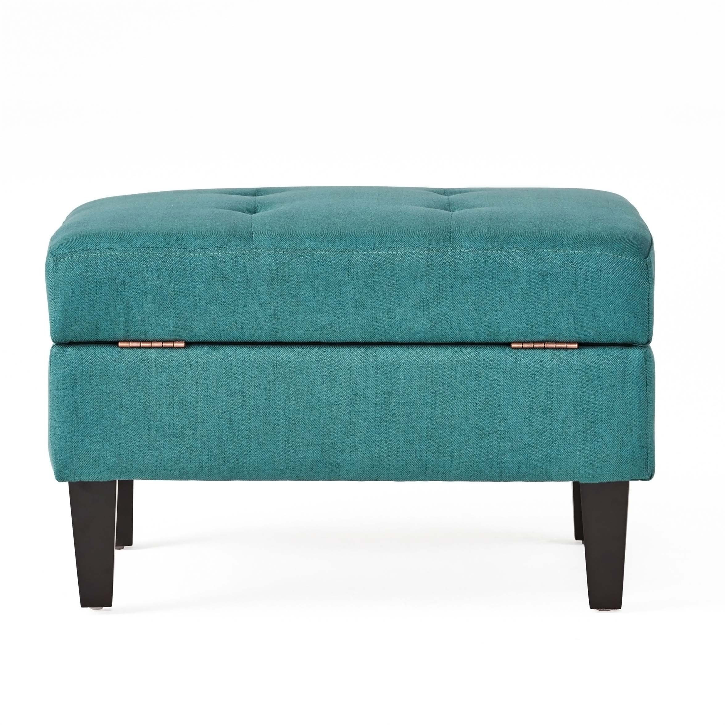 Corrigan Studio® Rectangle Tufted Upholstered Fabric Ottoman | Wayfair