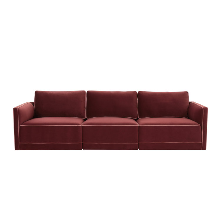 TOV Willow Berry Red Modular Sofa | Wayfair