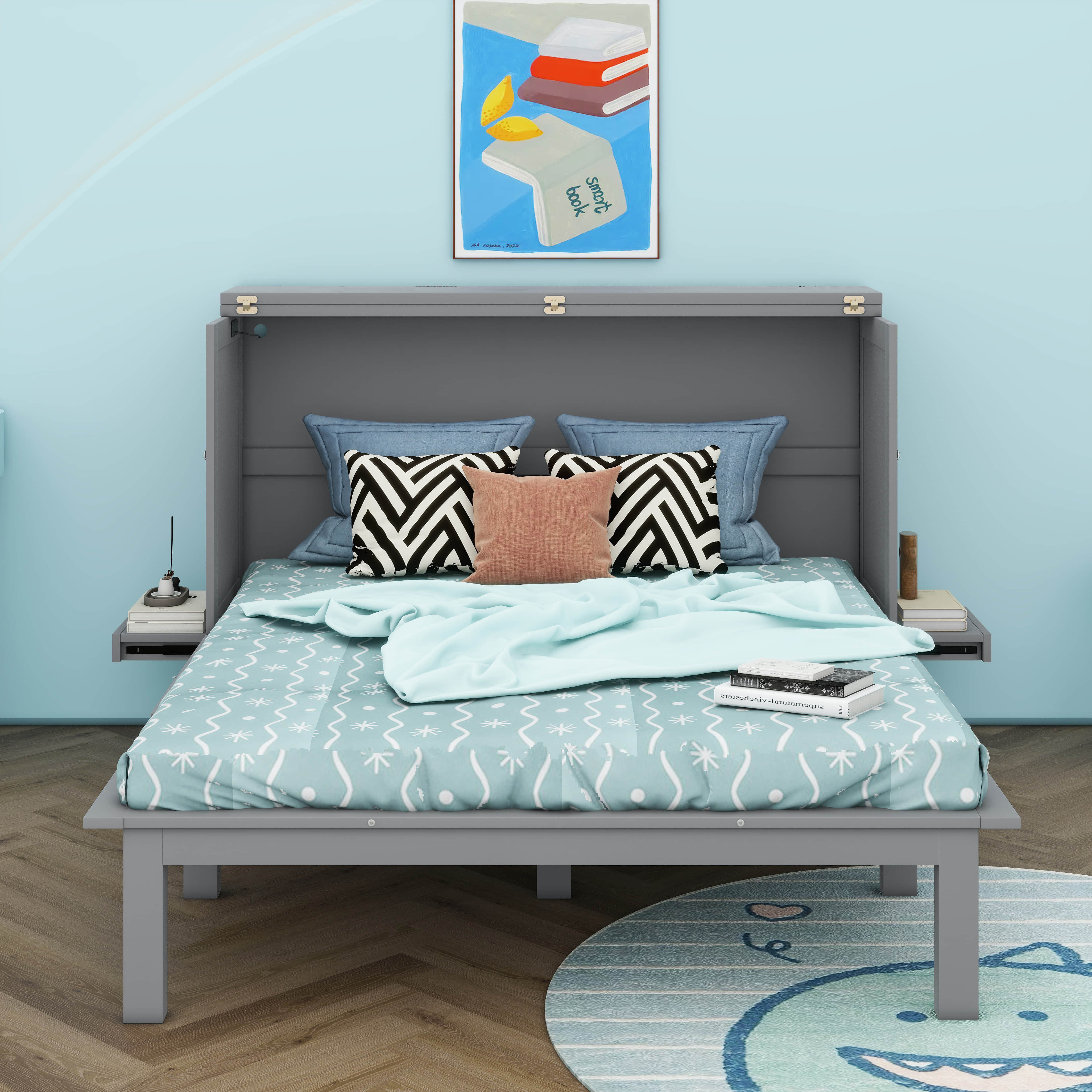 Red Barrel Studio A Queen-Sized Murphy Bed Equipped With USB Ports And ...