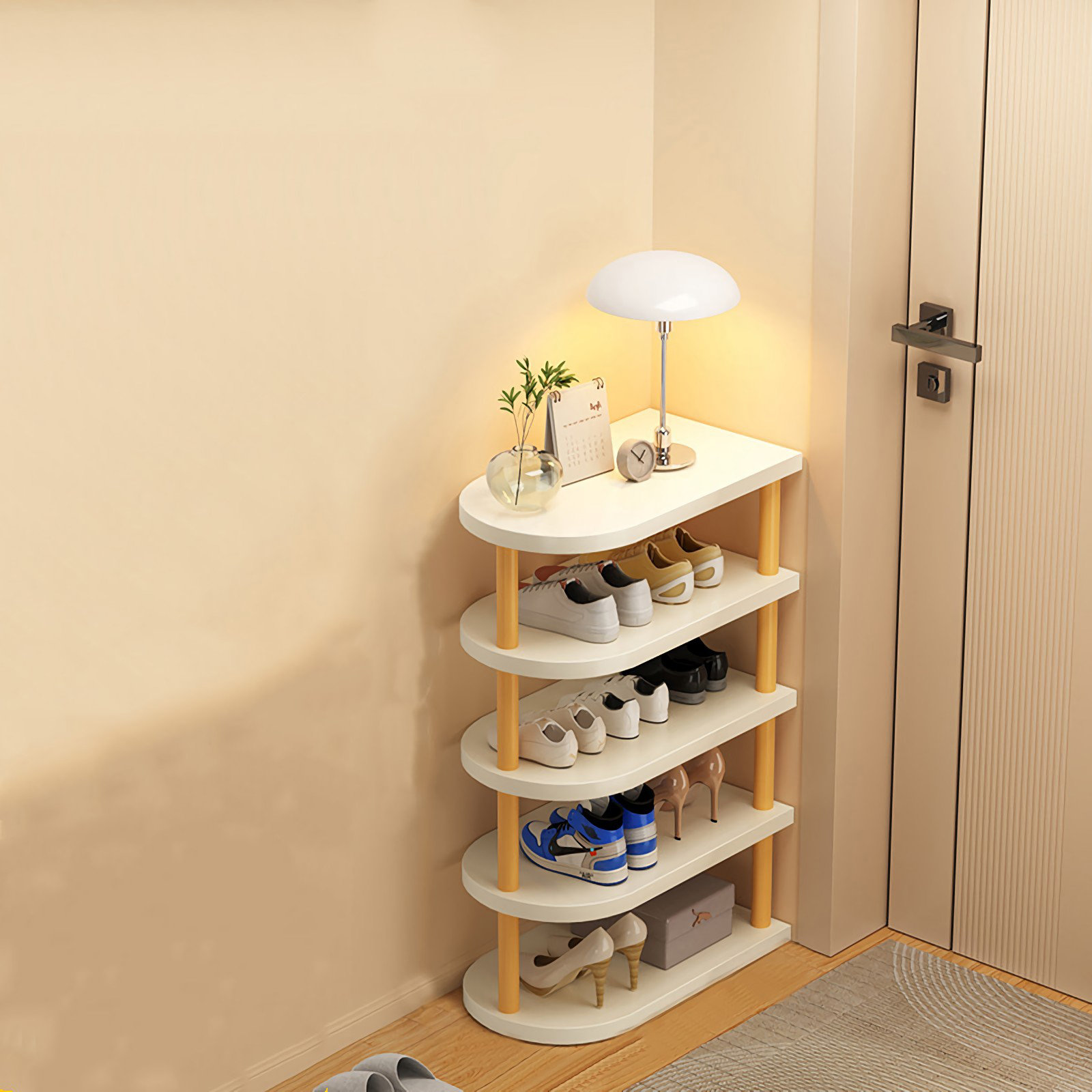 Hokku Designs Compact Multi-Tier Entryway Shoe Rack – Space-Saving ...