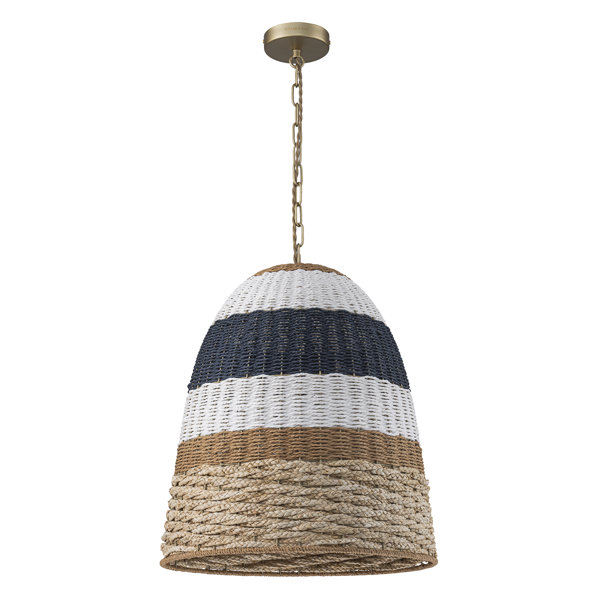 Bayou Breeze Cleola 3-Light Chandelier Woven Shade Modern/Contemporary ...