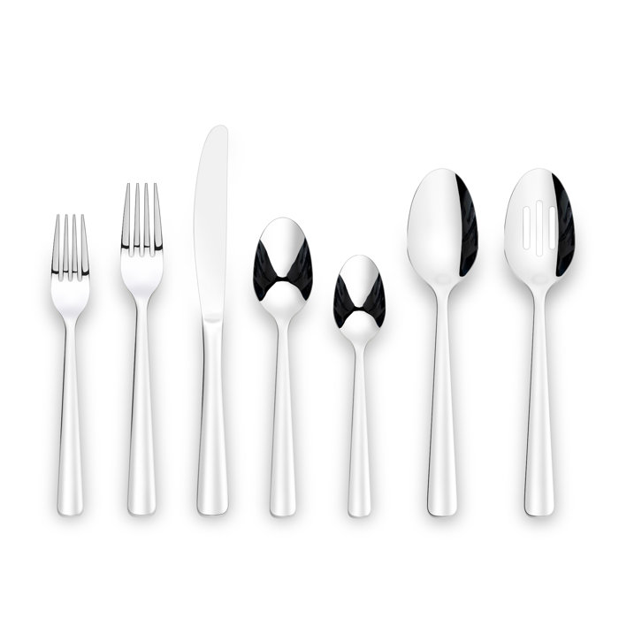 Ornative Flatware ALICJA Stainless Steel 42 Pieces Flatware Set with ...