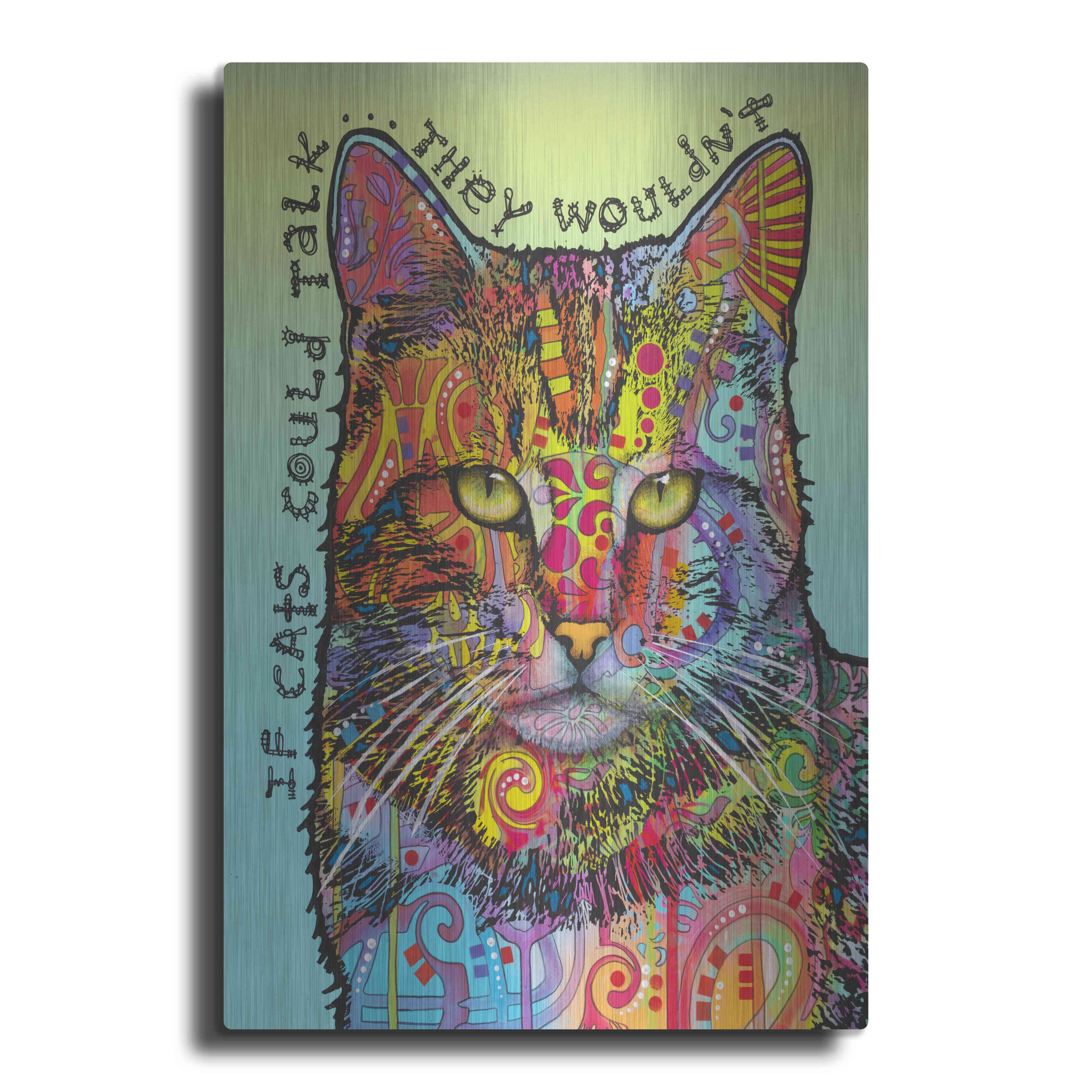Trinx If Cats Could Talk by Dean Russo - Unframed Print on Metal | Wayfair