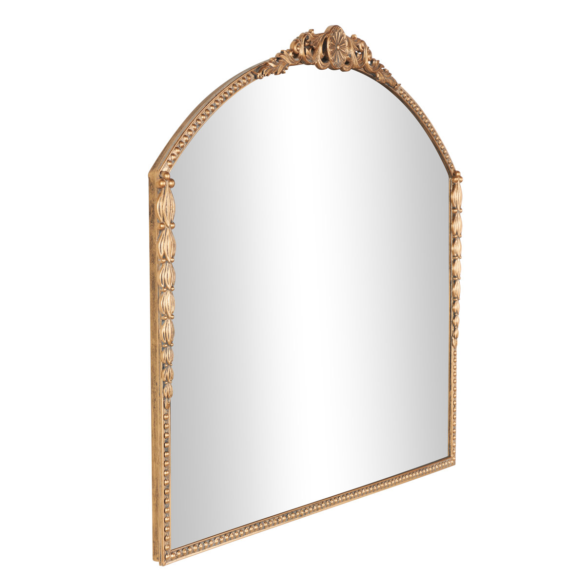 House of Hampton® Cole And Metal Orante Antique Arch Scroll Wall Mirror ...