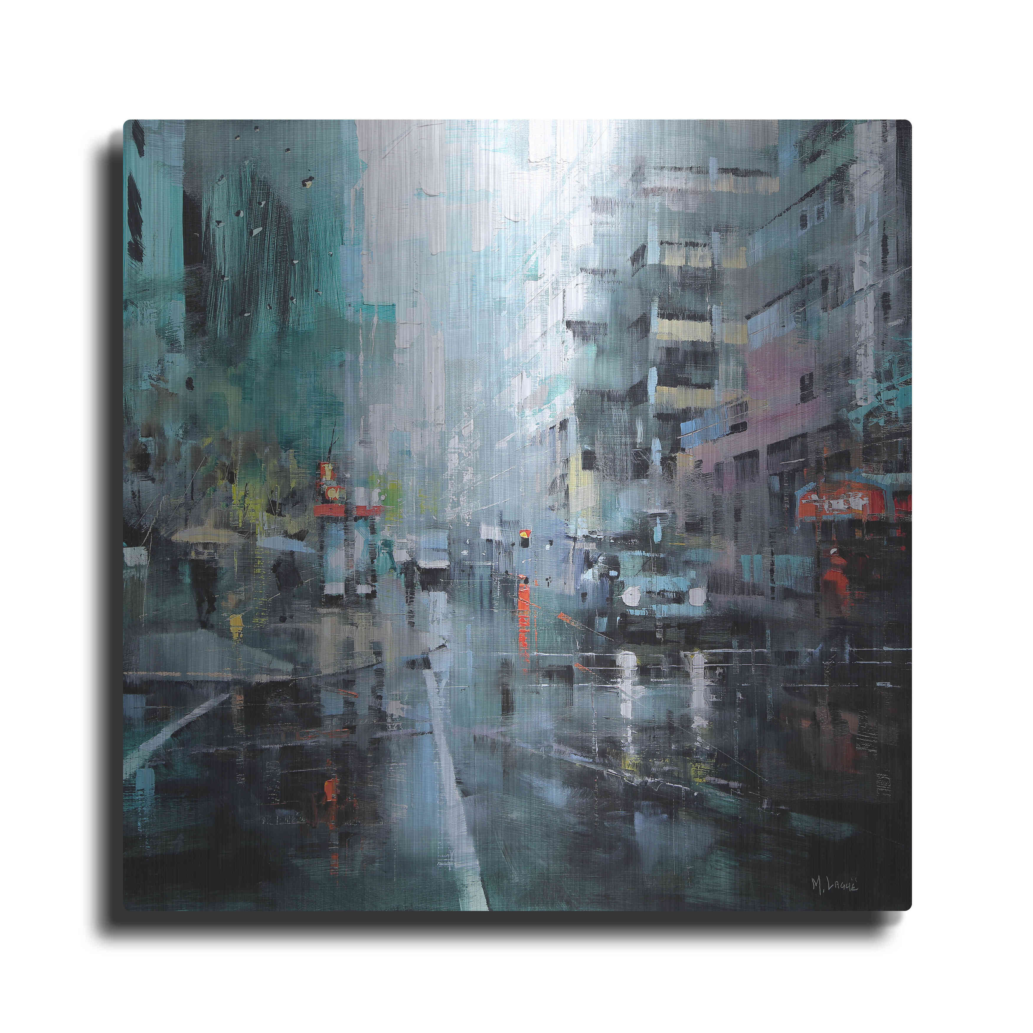 Red Barrel Studio® Montreal Turquoise Rain by Mark Lague - Unframed ...