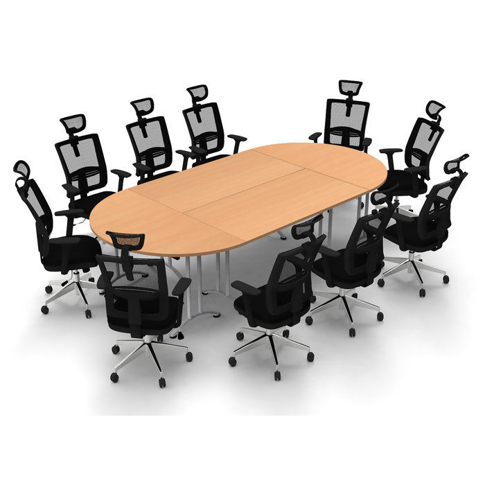 Symple Stuff Wilmar 10 Person Conference Meeting Tables with 10 Chairs ...