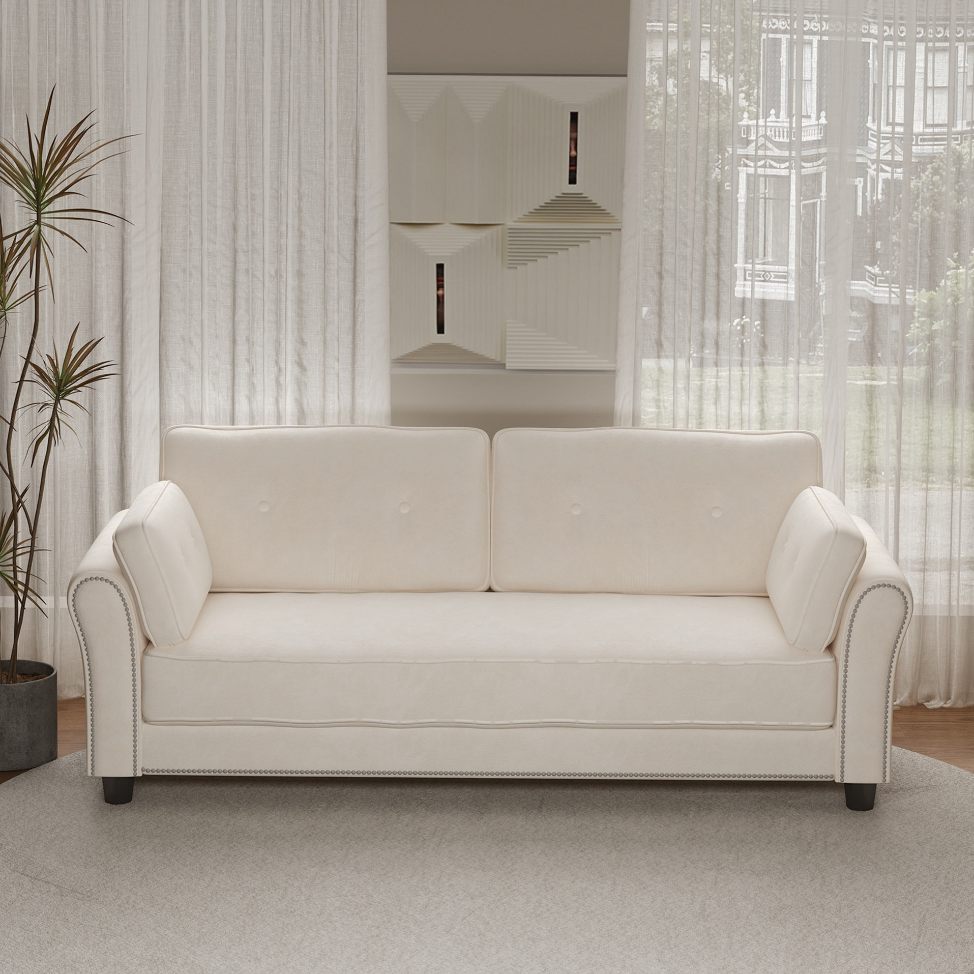 Red Barrel Studio Elarna 79'' Velvet Flared Arm Sofa & Reviews ...