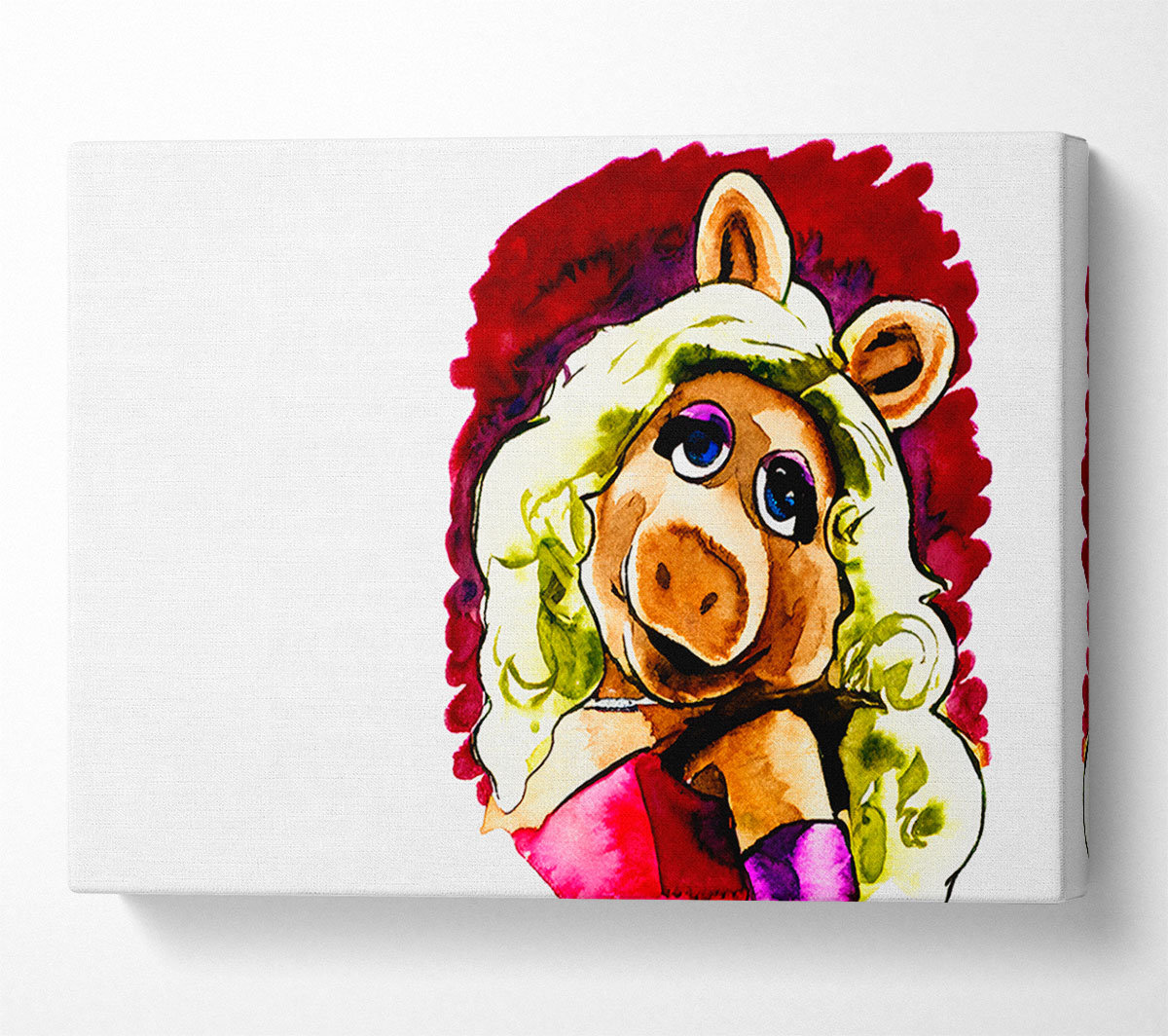 Happy Larry The Muppets Miss Piggy - Wrapped Canvas Art Prints ...