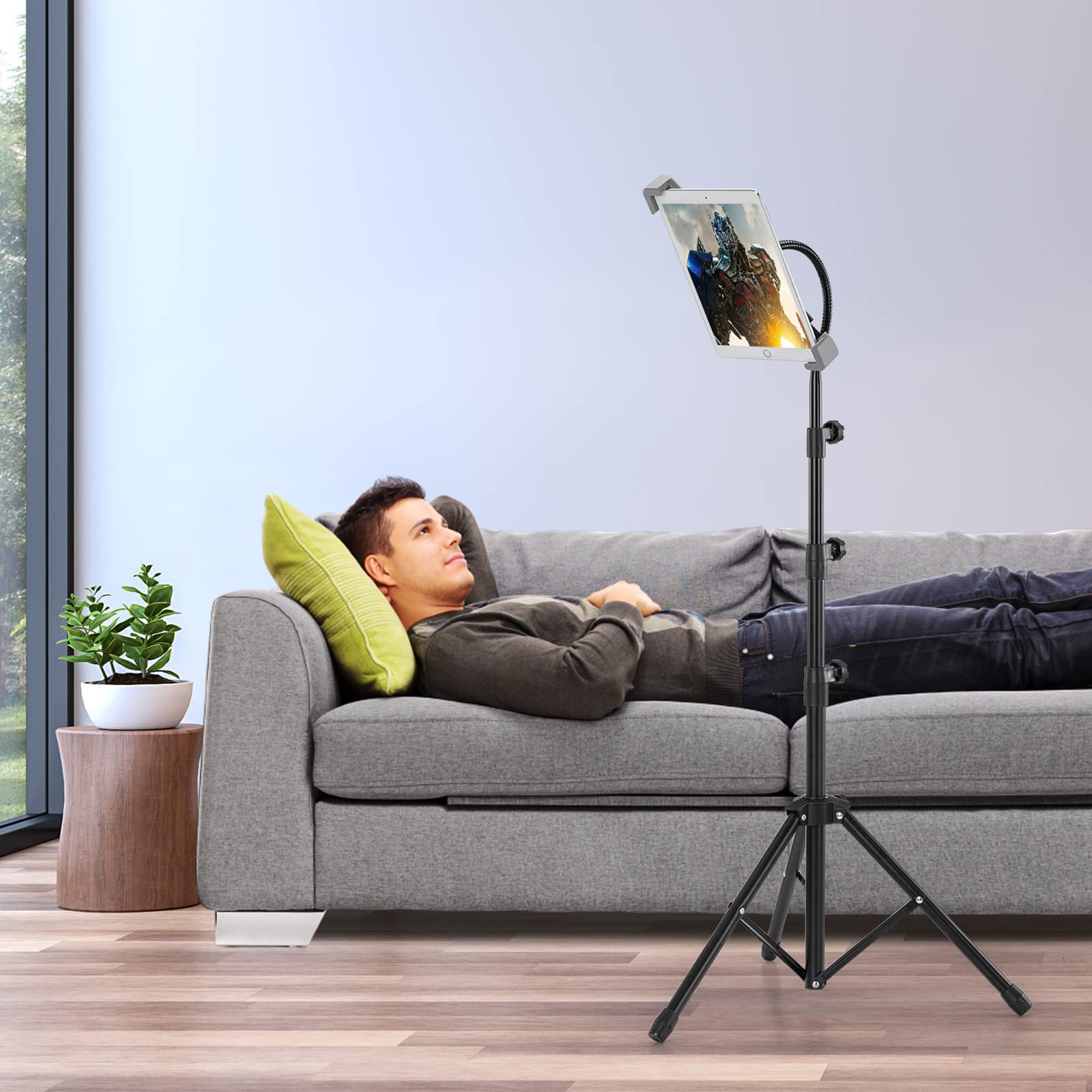 UNIVERSAL WINDOW SOLUTIONS Tripod Stand For Ipad,Gooseneck 63-Inch ...