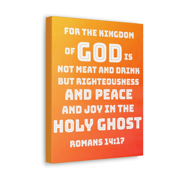 Blue Elephant For The Kingdom Of God Romans 14:17 - Wrapped Canvas ...