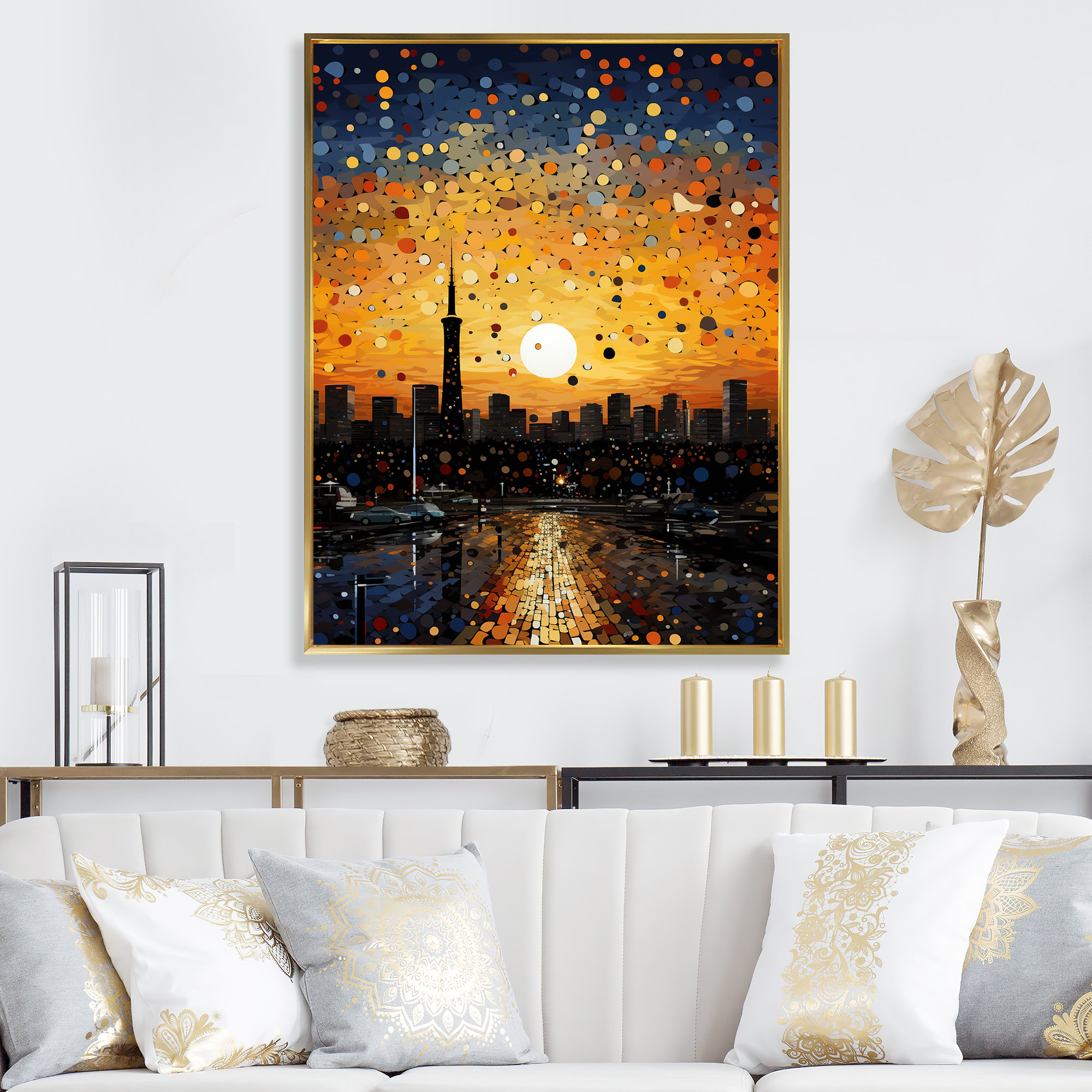 Winston Porter Art Deco Sunset Cityscape - City Buildings Wall Art ...