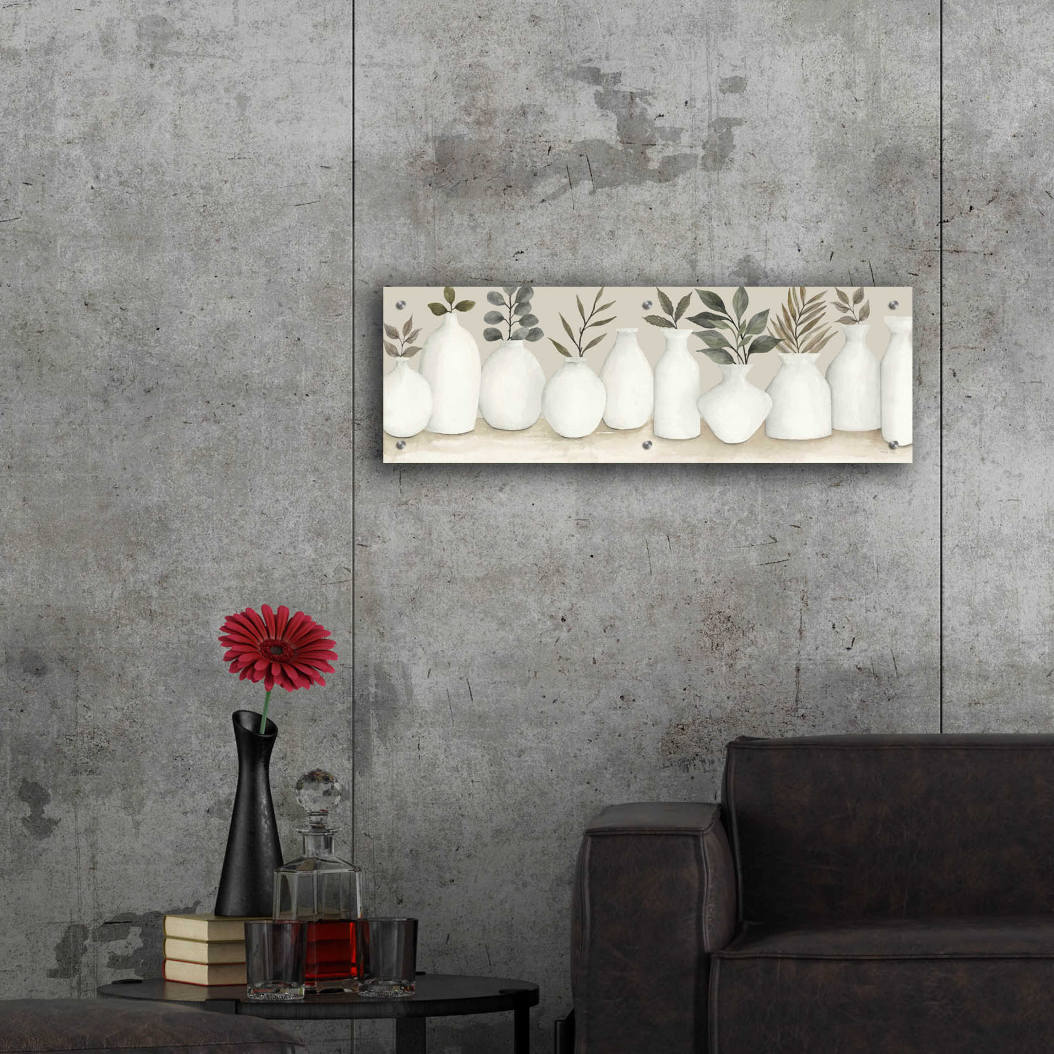 Red Barrel Studio® Ivory Vases In A Row by - Unframed Panoramic Graphic ...